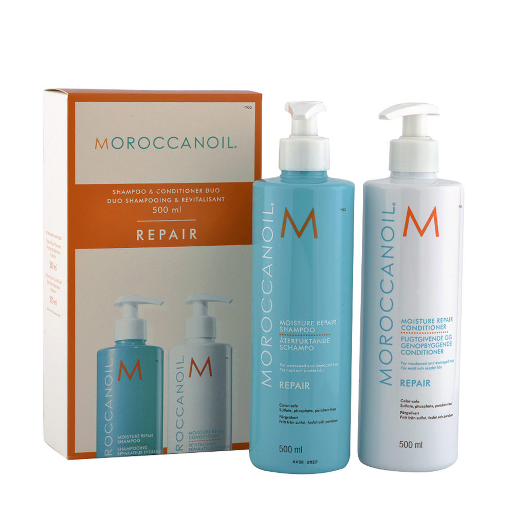 Moroccanoil Kit Moisture repair Shampoo 500ml Conditioner 500ml | Hair ...